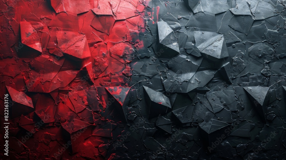 A duality-themed abstract background with bold geometric shapes ...
