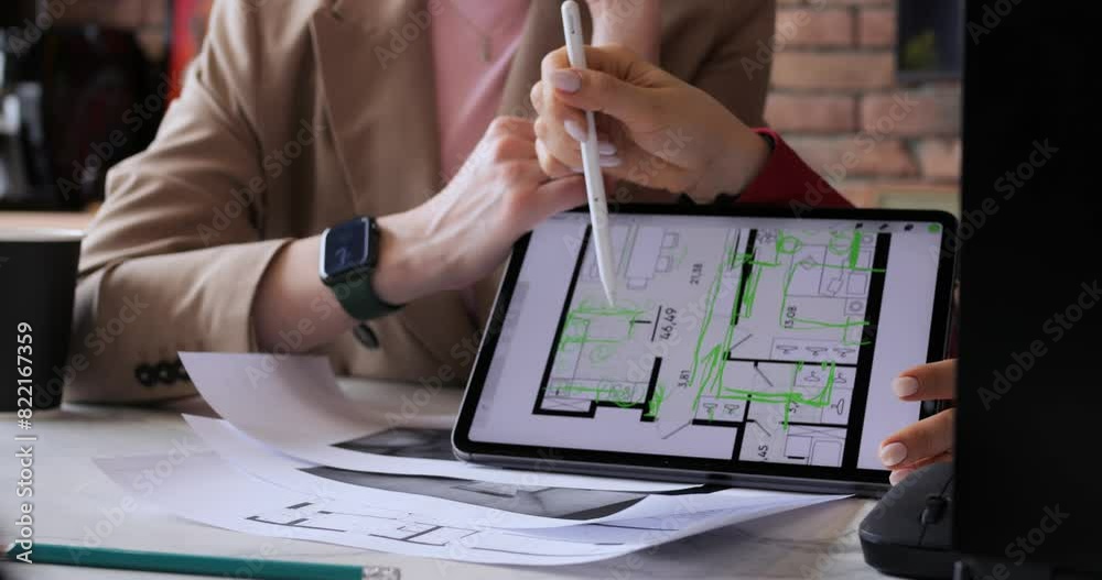 Designers offer apartment layout to client before renovation ...