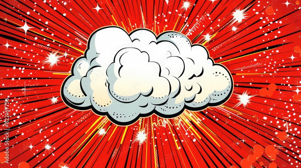 Red pop art comic background with halftone comics bubble ,Cartoon ...