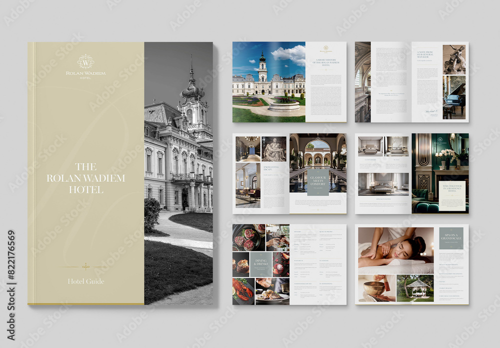 A5 Brochure Layout with Hotel & Hospitality Theme Stock Template ...