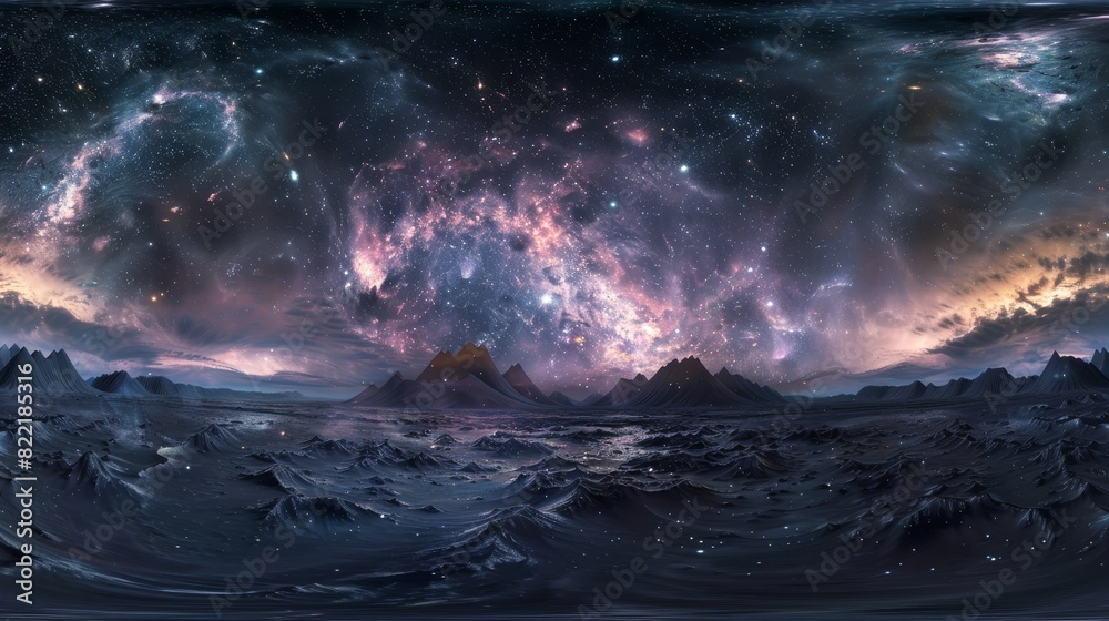 Sphere panorama of space background with nebula and stars ...