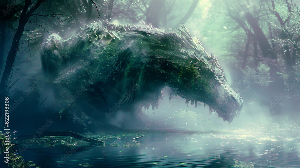 The legendary Loch Ness Monster rises from the depths of the Scottish ...