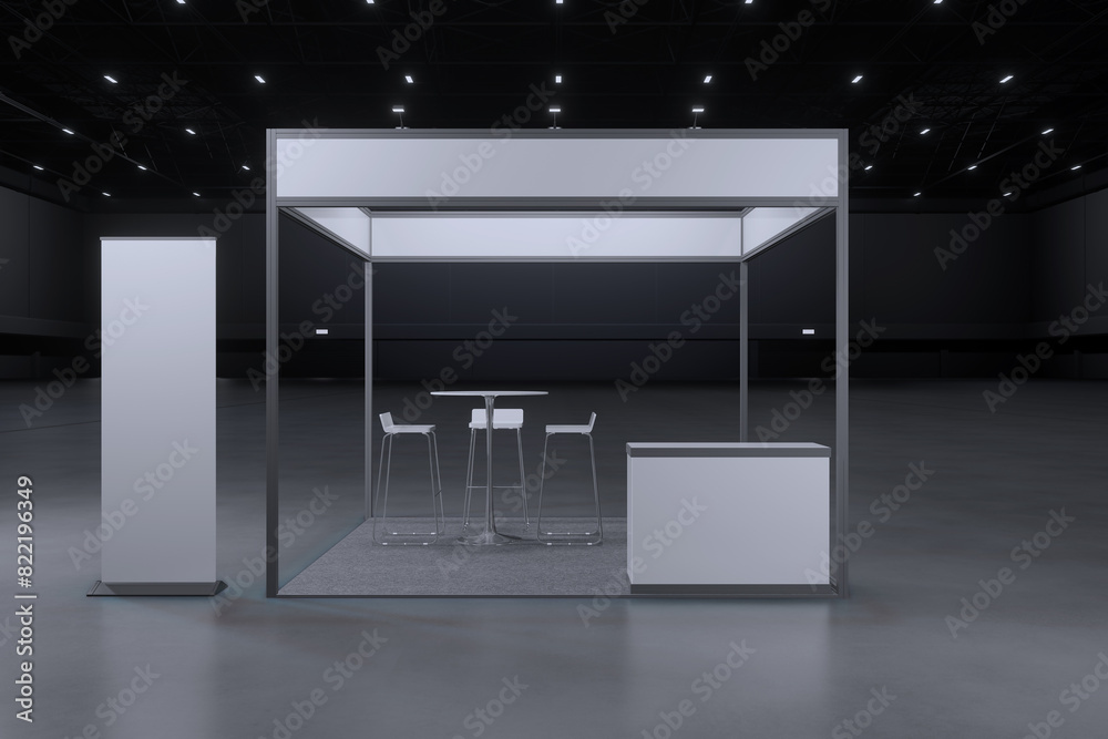 Exhibition stand for mockup and Corporate identity,Display design.Empty ...