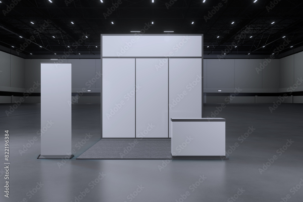 Exhibition stand for mockup and Corporate identity,Display design.Empty ...