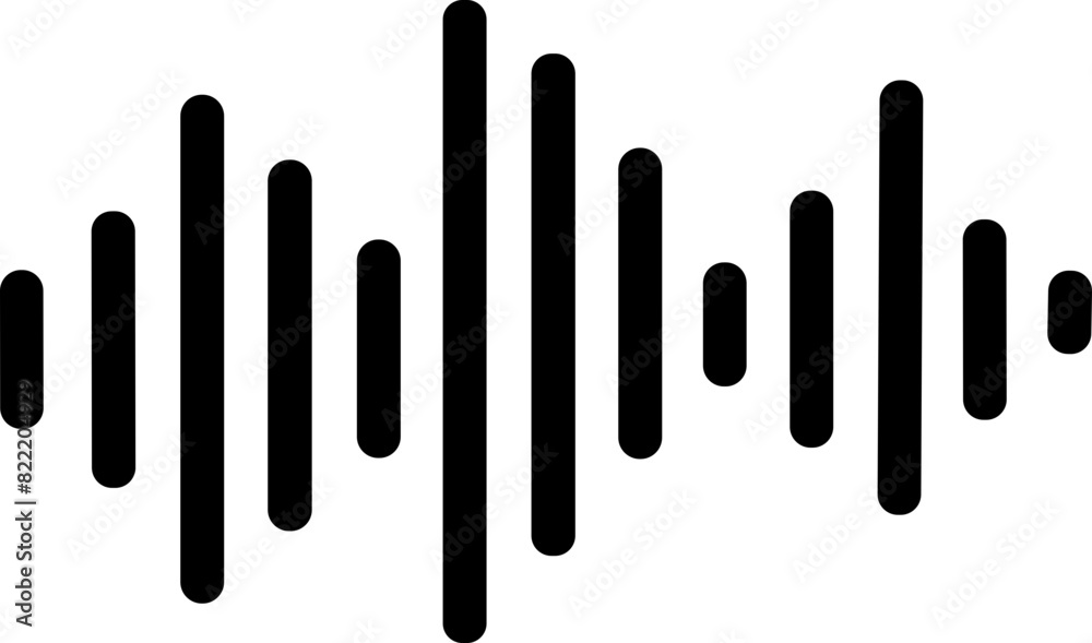 Music equalizer. Sound wave icon. Analog and digital audio signal and ...