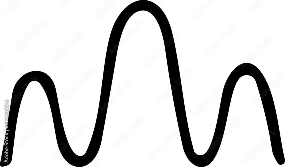 Sound wave icon. Analog and digital audio signal and graph. Music ...