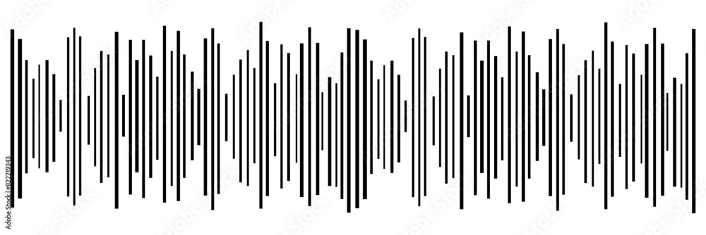 Radio Wave icon. Monochrome simple sound wave on white background ...