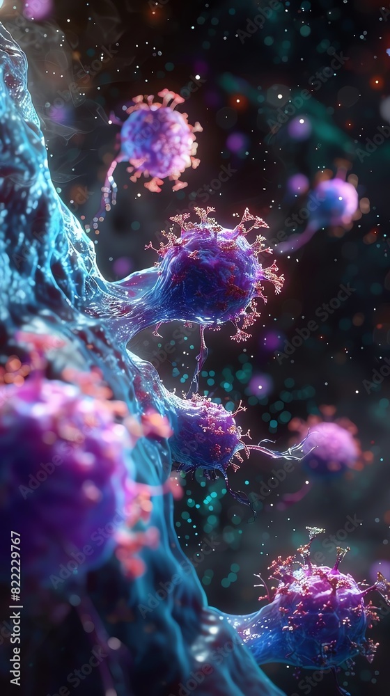 B Cell Activation 3D interaction of B cells with antigens leading to ...