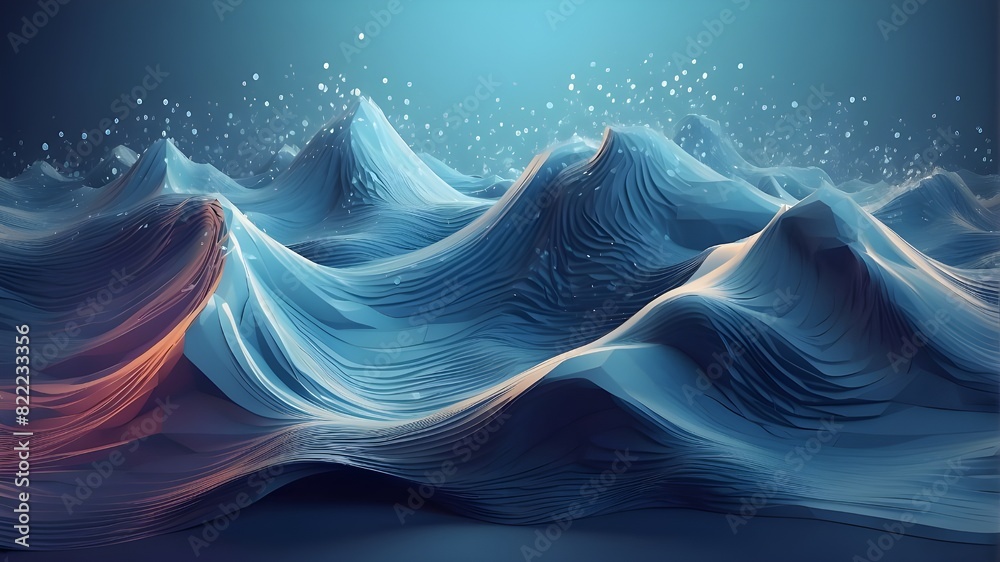 the wave of digital technology. futuristic vector image in blue. Big ...