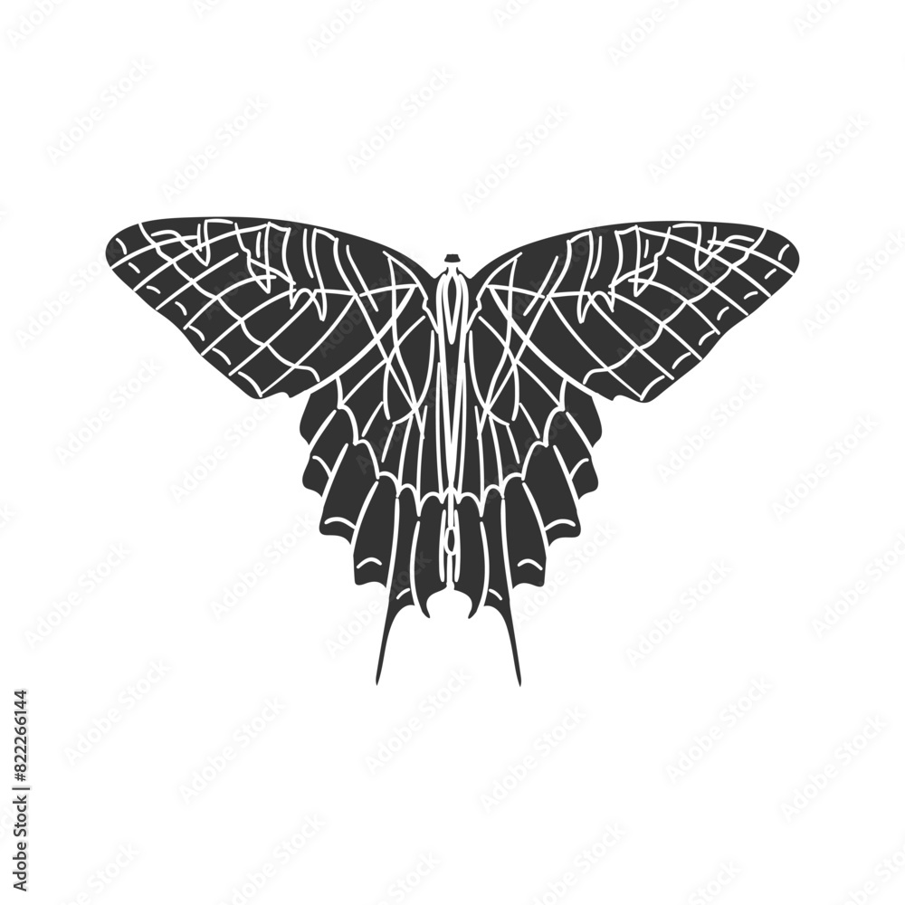 Eastern Tiger Swallowtail Icon Silhouette Illustration. Butterfly ...