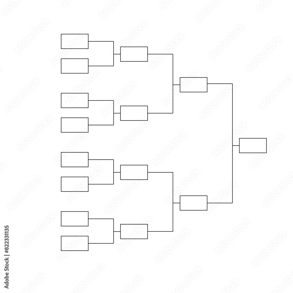 Tournament bracket of 8. quarterfinals, semifinals, final. Game ...