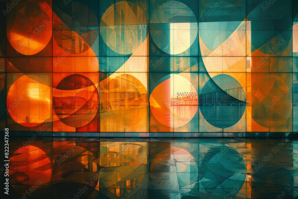 Geometric pattern featuring the number 22, integrated into a design of ...