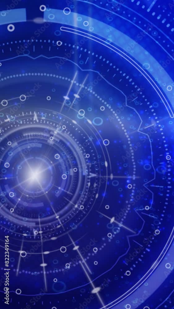 Vertical Blue Cyber Radial Tech 4K Loop features radial technology ...