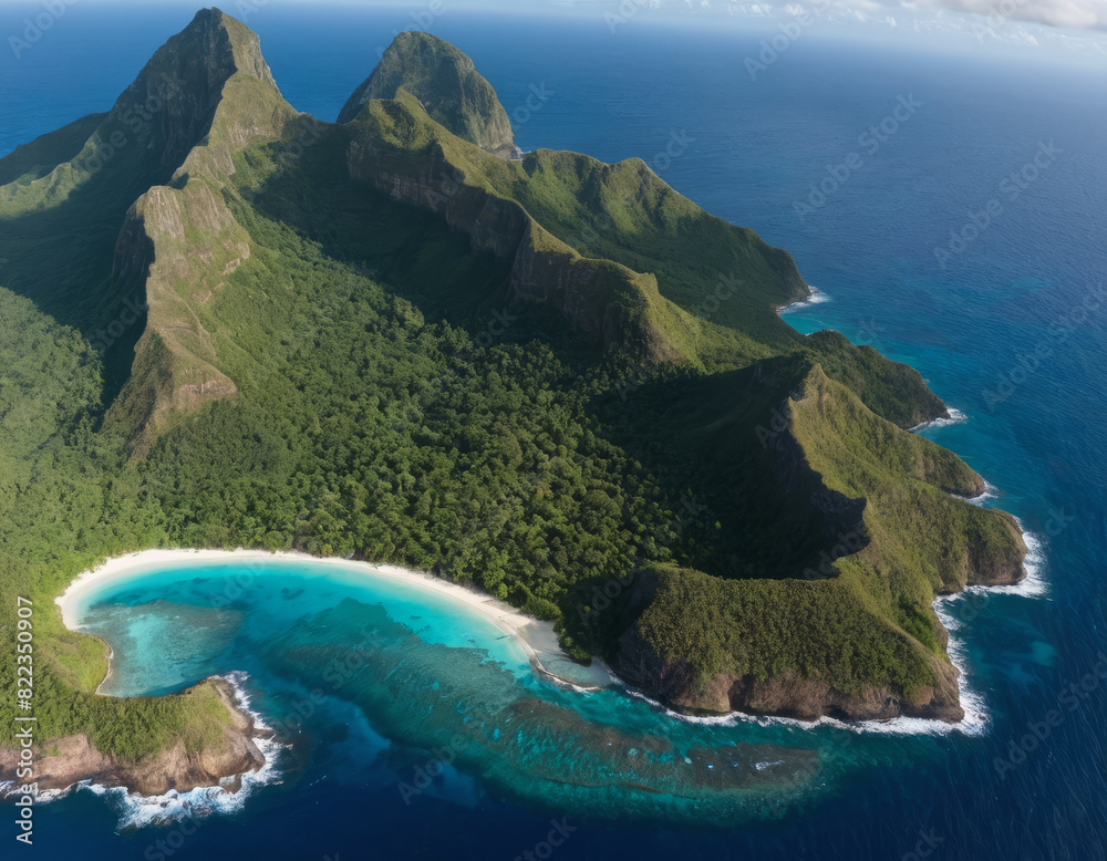 Un sentiero che si snoda attraverso la giungla, conducendo a cascate ...
