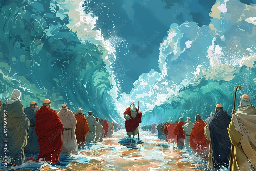 Experience a heartwarming cartoon moment where Moses provides ...