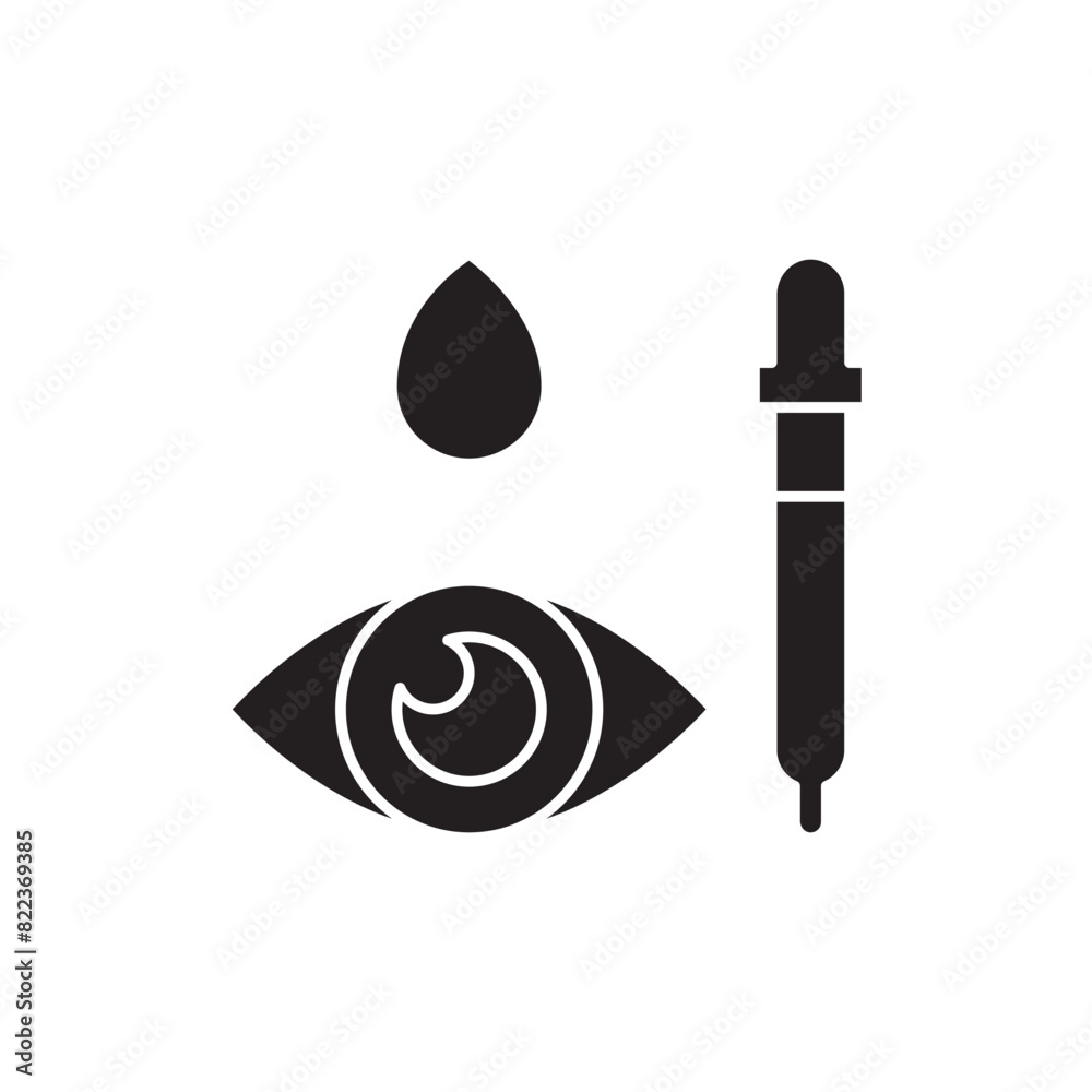 eye drop, pipette icon design, isolated on white background, vector ...