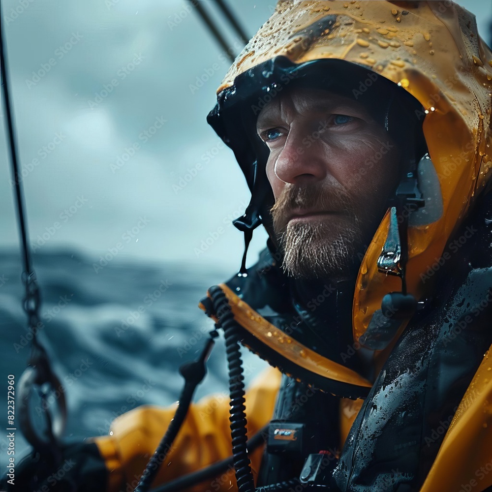 Oceanographer Mapping Seabed A portrait of an oceanographer using ...