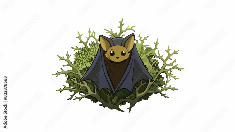 In the depths of a cave a family of bats huddle together for warmth ...