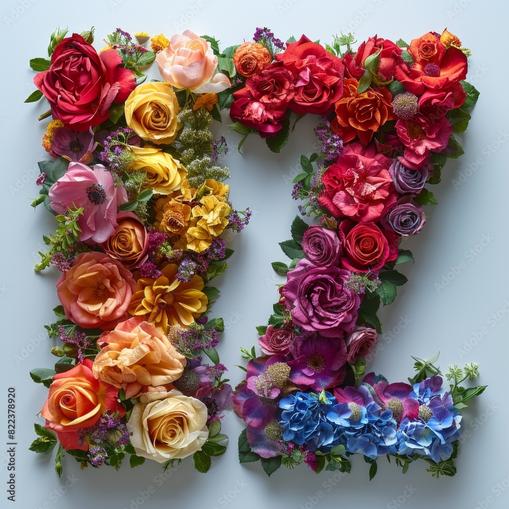 Colorful Rose Composition: Vibrant Countdown Numbers in 4K Wallpaper ...