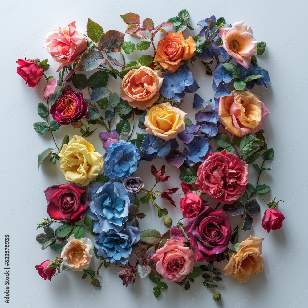 Colorful Rose Composition: Vibrant Countdown Numbers in 4K Wallpaper ...