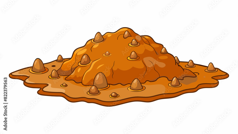 Vetor de Wet and claylike The ground was squishy and heavy with a slimy ...