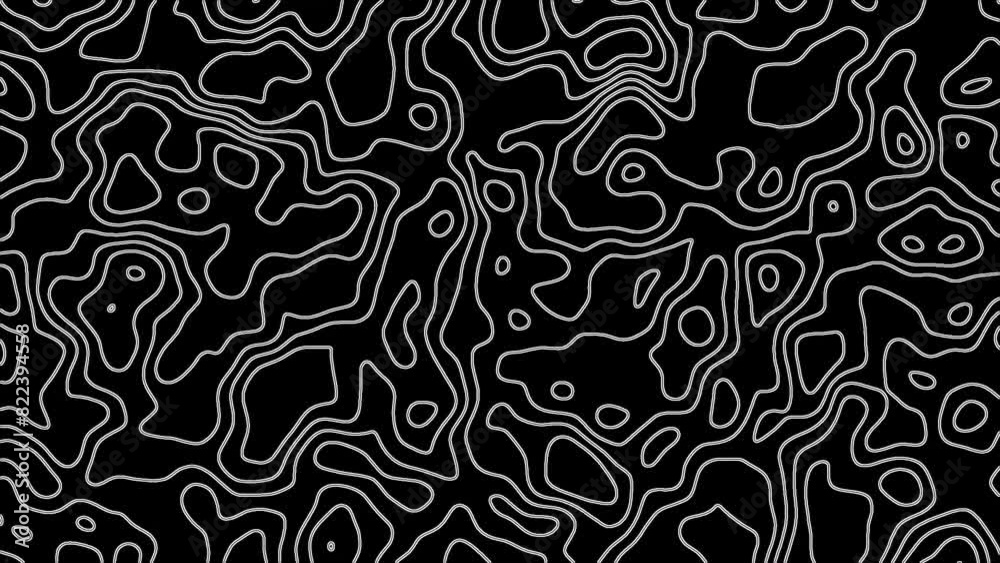 Abstract topographic contour map abstract tech motion graphic design ...