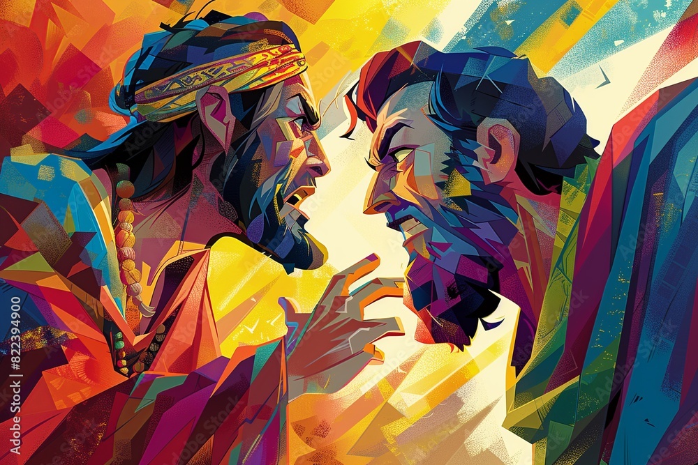 Envision a cartoon depiction capturing a pivotal moment of sibling ...