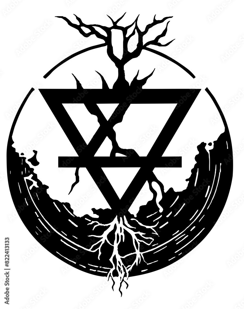 Timeless Vector Art of Alchemical Symbol of Earth: Ideal for Grounding ...
