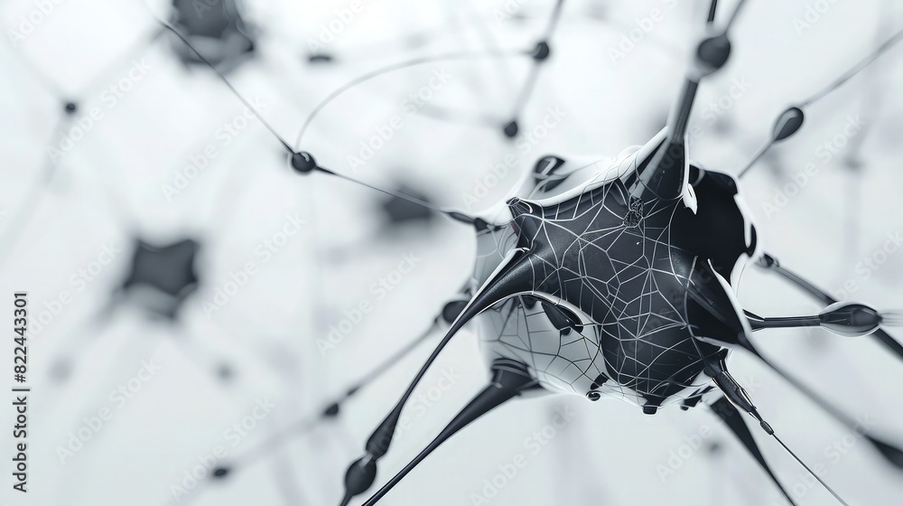 A detailed image of the brain stem, showing its connection to the ...