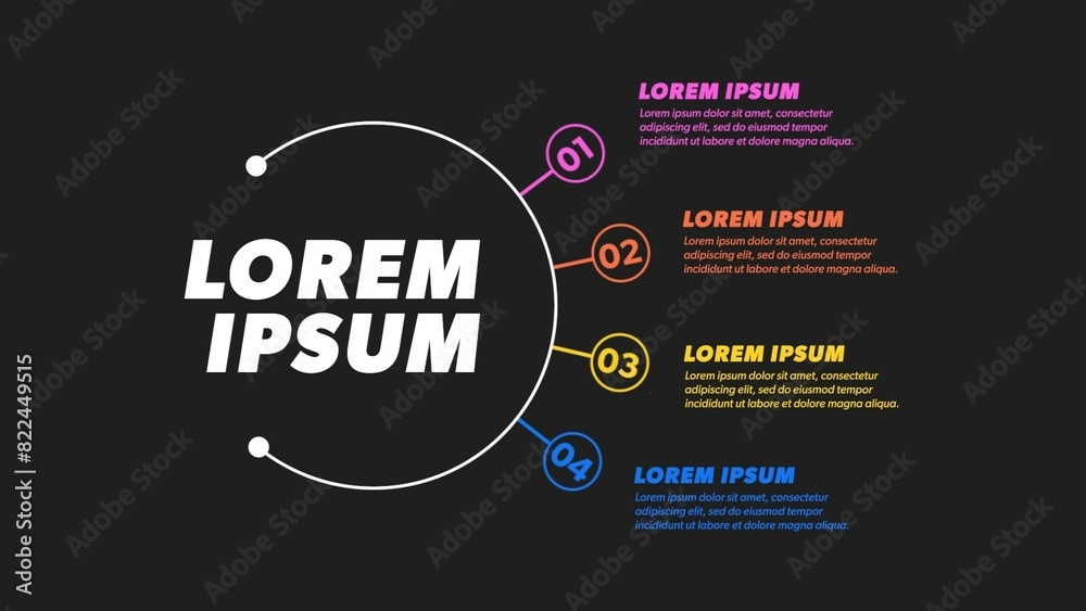 Modern Circle With Points Infographics Template Stock Template | Adobe ...