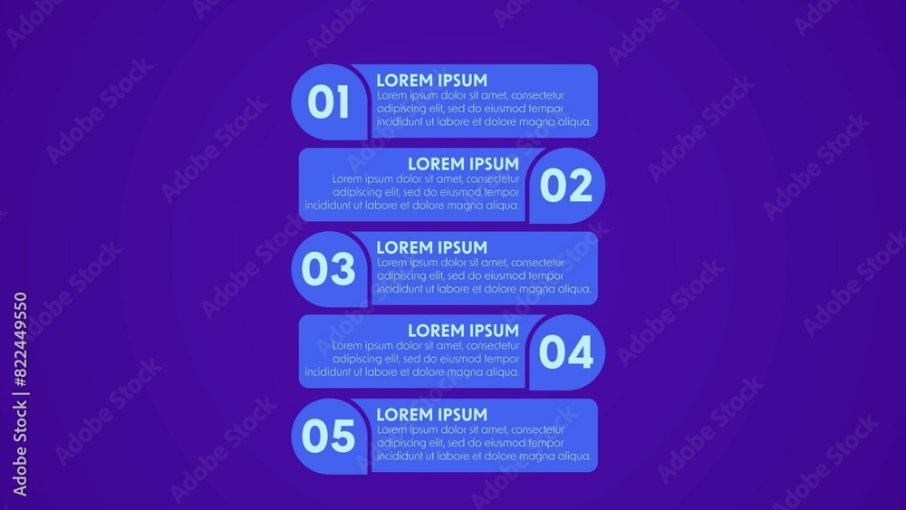 Clean Modern Points With Details Infographics Template Stock Template ...