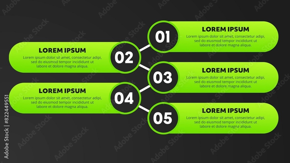 Clean Timeline With Points Infographic Stock Template | Adobe Stock