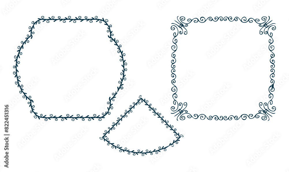 Blue Border Frame Deco, gold frame, rectangle, border Frame png Stock ...