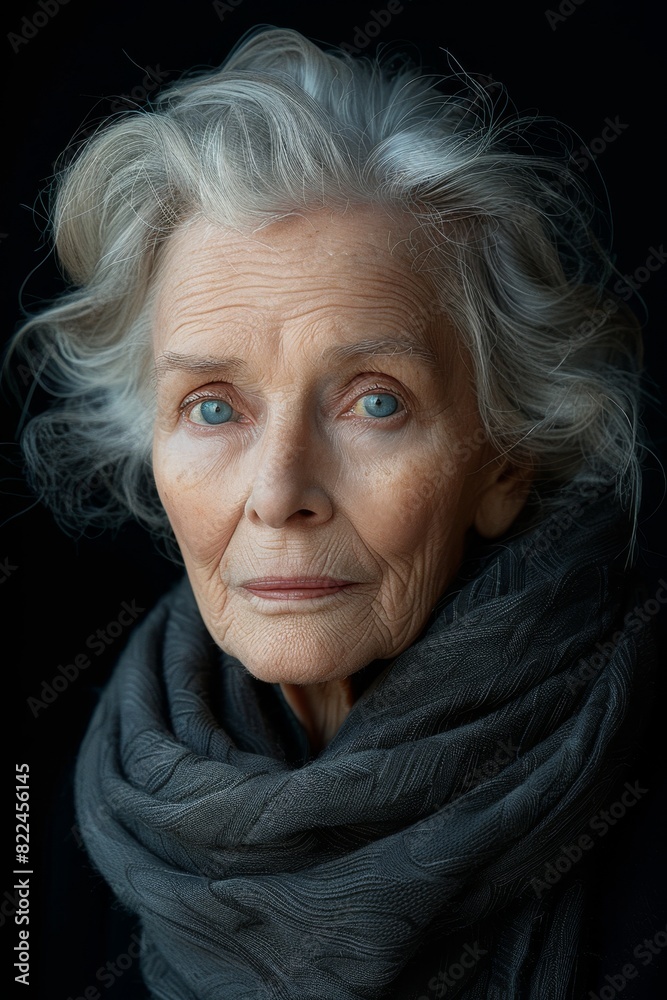 elderly beauty portrait, the portraits gentle hues and textures ...