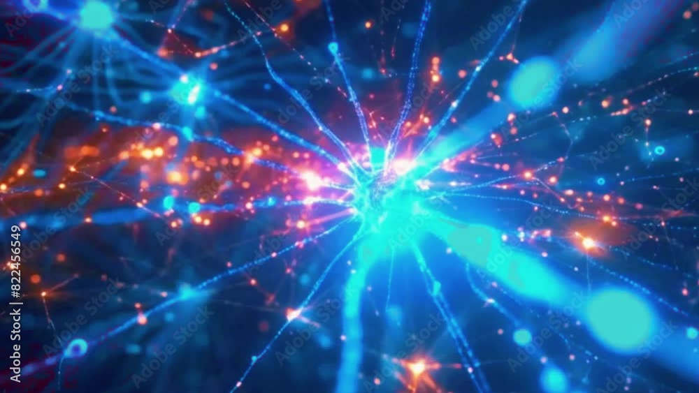 Pan through clusters of interconnected neurons, creating a sense of ...