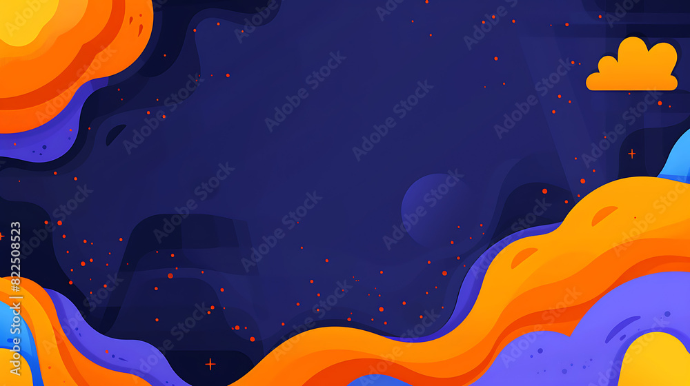 Soft Neon Abstract Background with 3D Pixart Shapes - simple blue ...