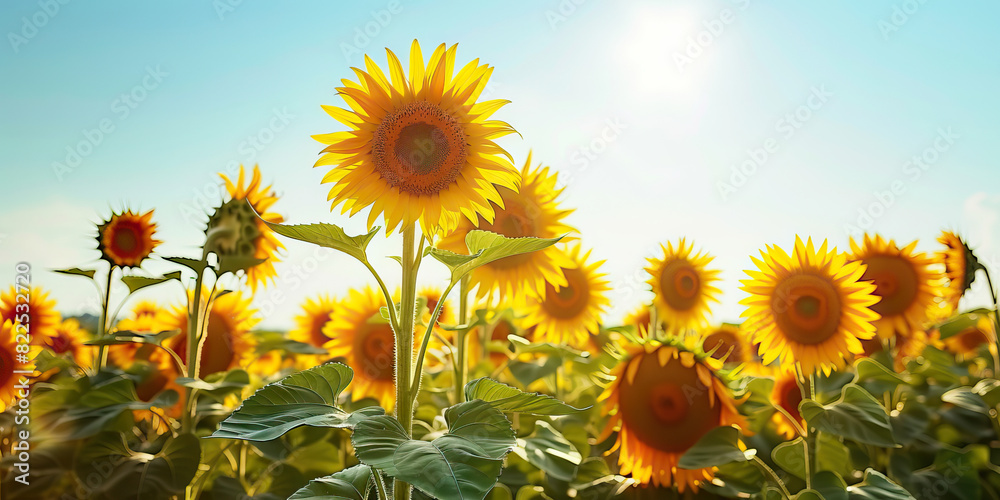 The Dancing Sunflowers: A field of bright yellow sunflowers bob and ...
