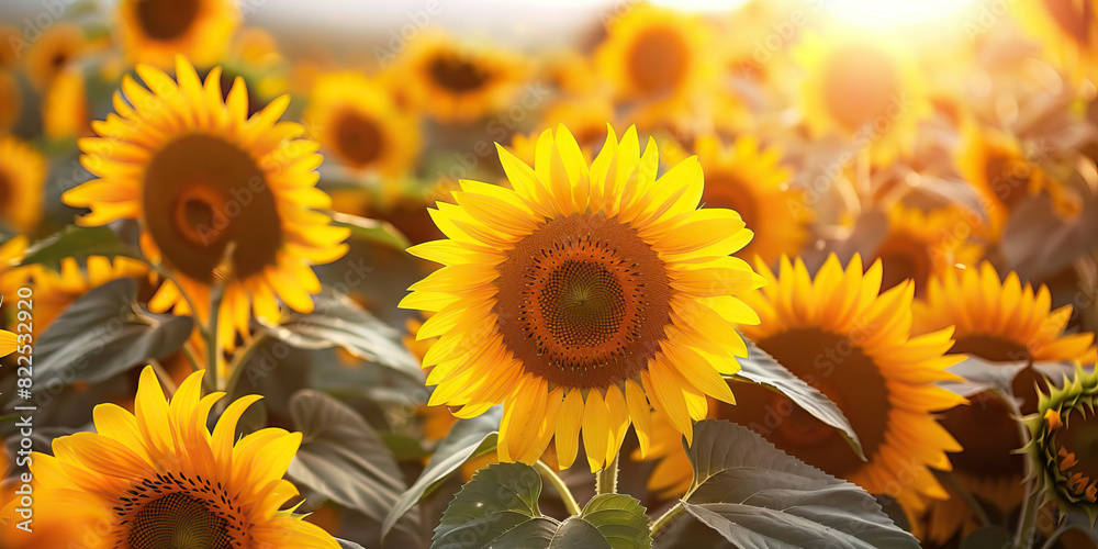 The Dancing Sunflowers: A field of bright yellow sunflowers bob and ...
