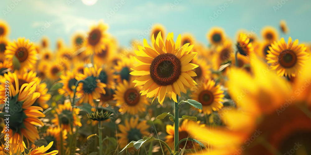The Dancing Sunflowers: A field of bright yellow sunflowers bob and ...