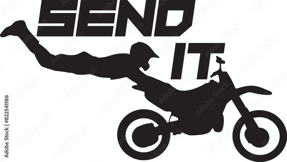 Motocross Jumping Send It Cut File, SVG file for Cricut and Silhouette ...