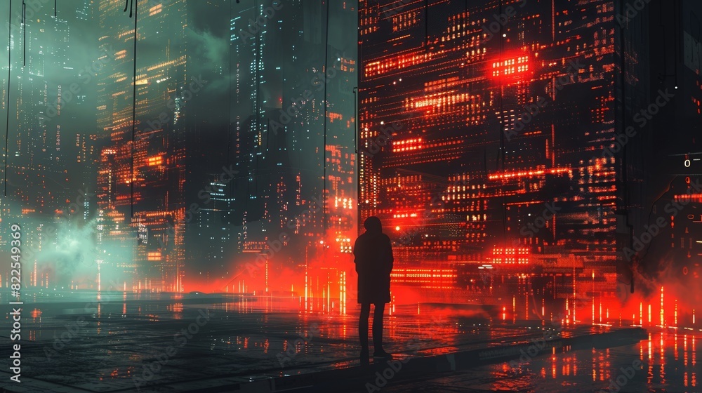 An artistic depiction of a digital environment where phishing traps are ...
