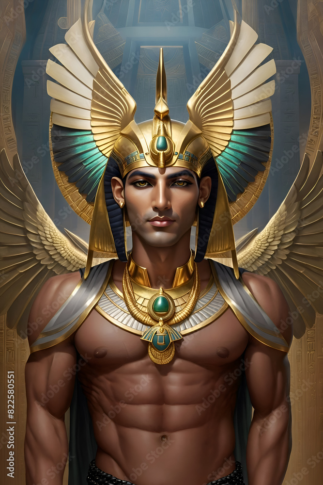 alive handsome Thoth Trismegistus, Hermes,- Egyptian god. Egypt ...