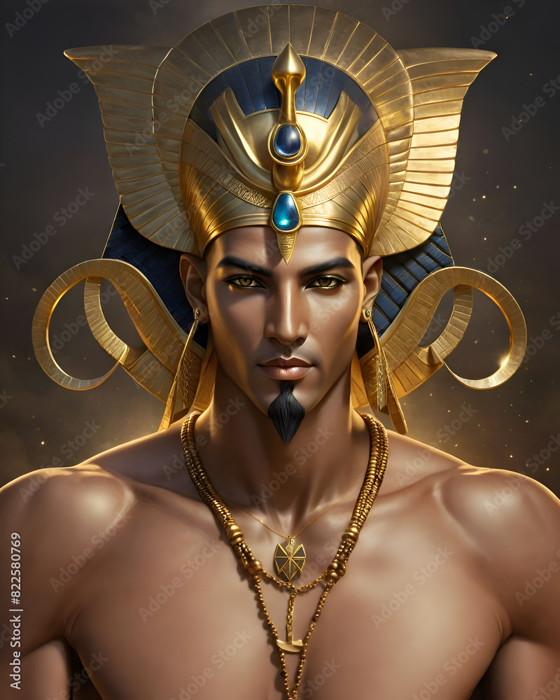 alive handsome Thoth Trismegistus, Hermes,- Egyptian god. Egypt ...