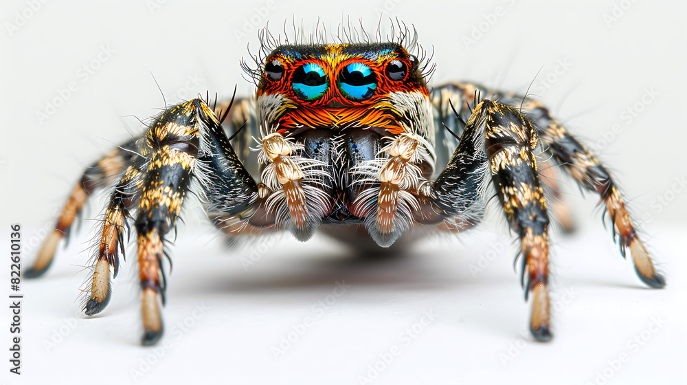 Tarantula spider Maratus is the small vibrant colorful spider, scary ...