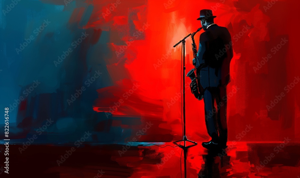 Jazz Blue Music Background