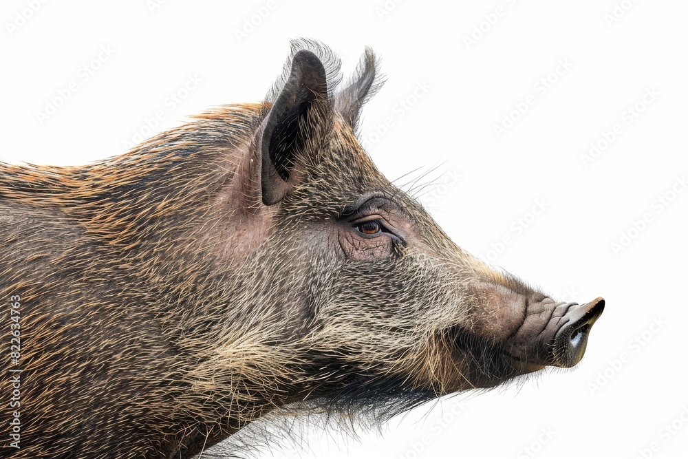 Mystic portrait of Southeast Asian Wild Boar studio, copy space on ...