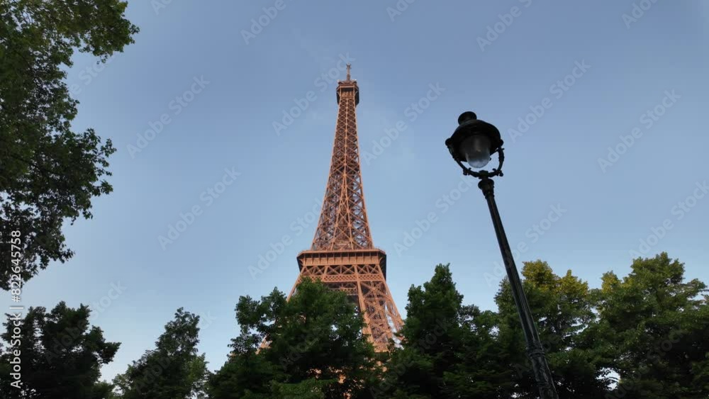 The Eiffel Tower at sunset from various viewpoints and angles. Captures ...