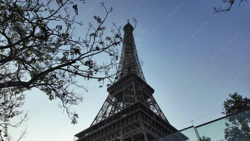 The Eiffel Tower at sunset from various viewpoints and angles. Captures ...