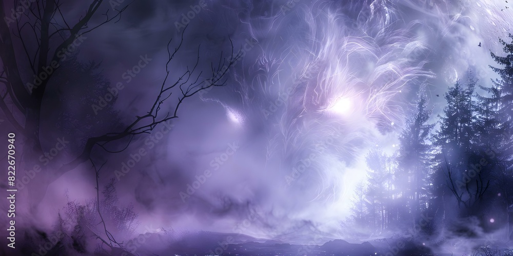 Beware: Night Whispers as Creatures Emerge in the Darkness. Concept ...