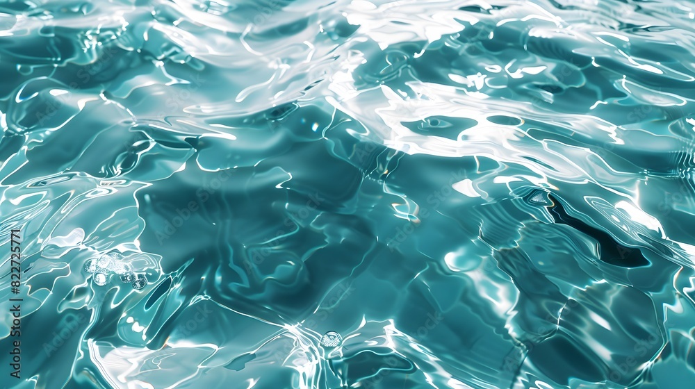 White water wave light surface overlay background. 3d clear ocean ...